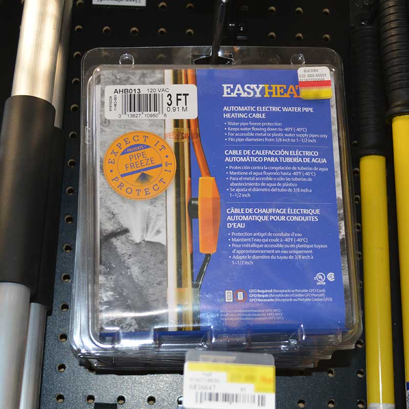 EasyHeat Pipe Heating Cable - Frank Burton and Sons